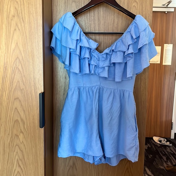idem ditto | Pants & Jumpsuits | Idea Ditto Boutique Baby Blue Romper ...